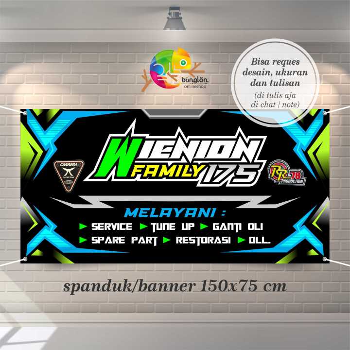 Size 150x75 Spanduk Banner Bengkel Racing Keren Murah | Lazada Indonesia