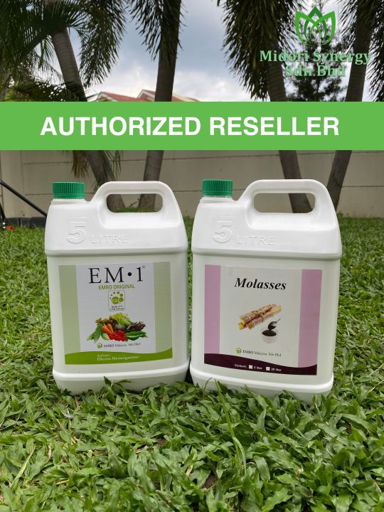 EM1 EMRO ORIGINAL + Molasses EMRO (5 Litres Each), EMAS, soil ...