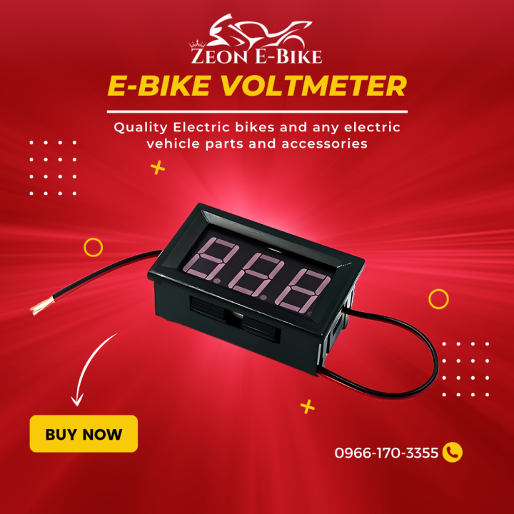 volt meter indicator universal 12V 24V 36V 48V 60V 72V 84V electric vehicle | Lazada PH