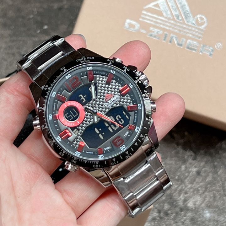 Watchtime นาฬิกาข้อมือสปอร์ต แบรนแท้ มีสองระบบดิจิตอลกับเข็ม พร้อมสาย ...