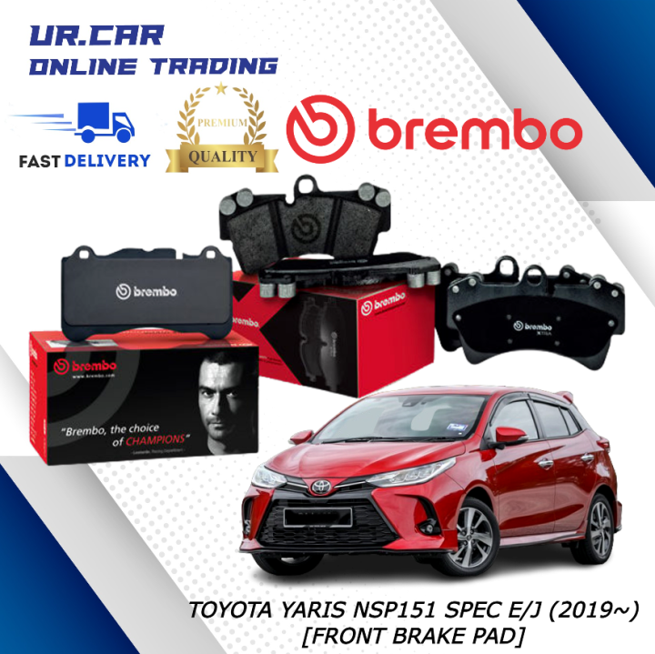 BREMBO TOYOTA YARIS NSP151 SPEC E / J (2019~) BRAKE PAD FRONT (DEPAN ...