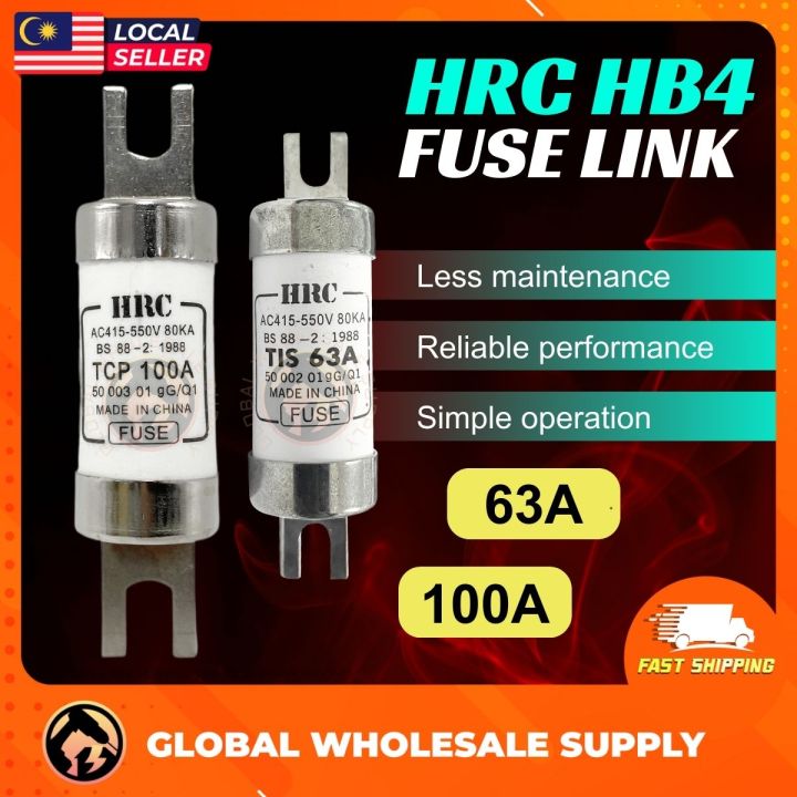 HRC HB4 Fuse 63A/100A Ceramic Fuse Link Fius T1S TCP Cut Out Fuse Fuse ...