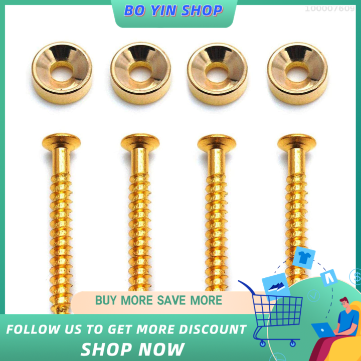 4 PCS Guitar Neck Joint Bushings Set Guitar Neck Mounting Screws Bass ...