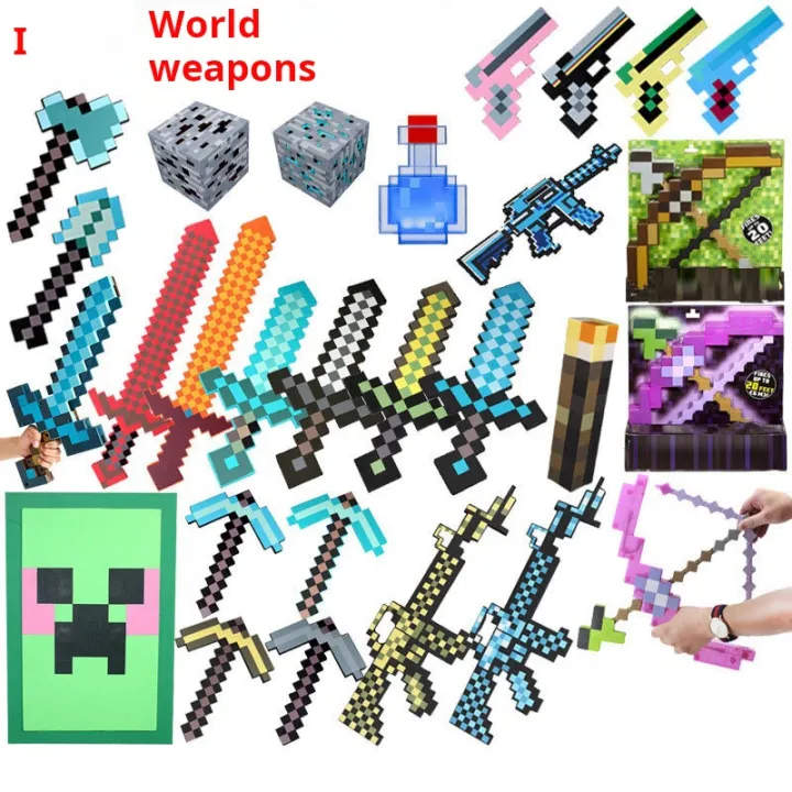 【BUY 1 TAKE 1 GIFT】KUKF Minecraft-Weapons-Surrounding Toy （EVA-foam ...