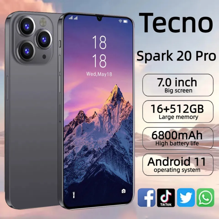 Original mobile phone Tecn0 Spark 20 Pro 5G 16+512GB 5G Android phone ...