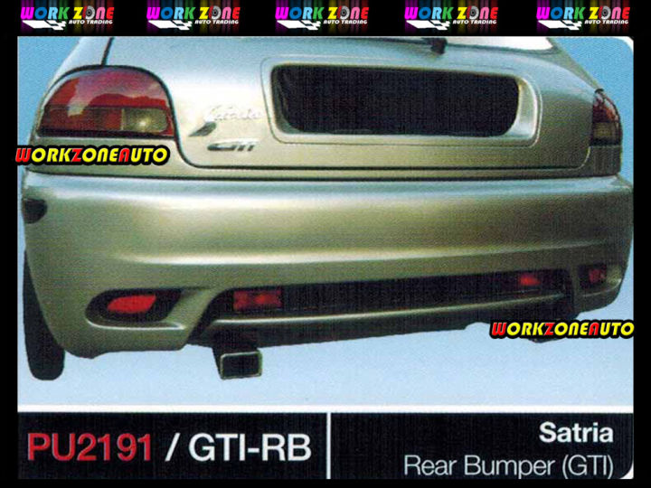 GTI-RB Proton Wira / Satria Fiber Rear Bumper (GTI) Body kit Bodykit ...