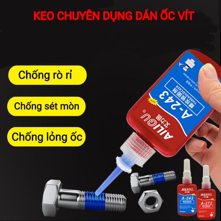 Keo khóa ren 222 242 243 262 263 271 272 277 290 ailigu 50ml, chống ...