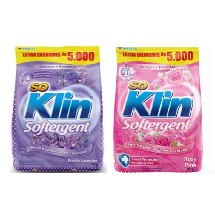 So Klin Softergen 215gr - Kemasan Ekonomis Detergen + Softener 5 Ribuan ...