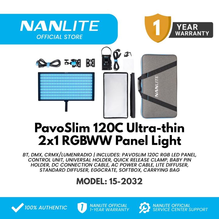NANLITE PavoSlim Series | PavoSlim RGBWW LED Panels (60C 1x1/120C 2x1 ...