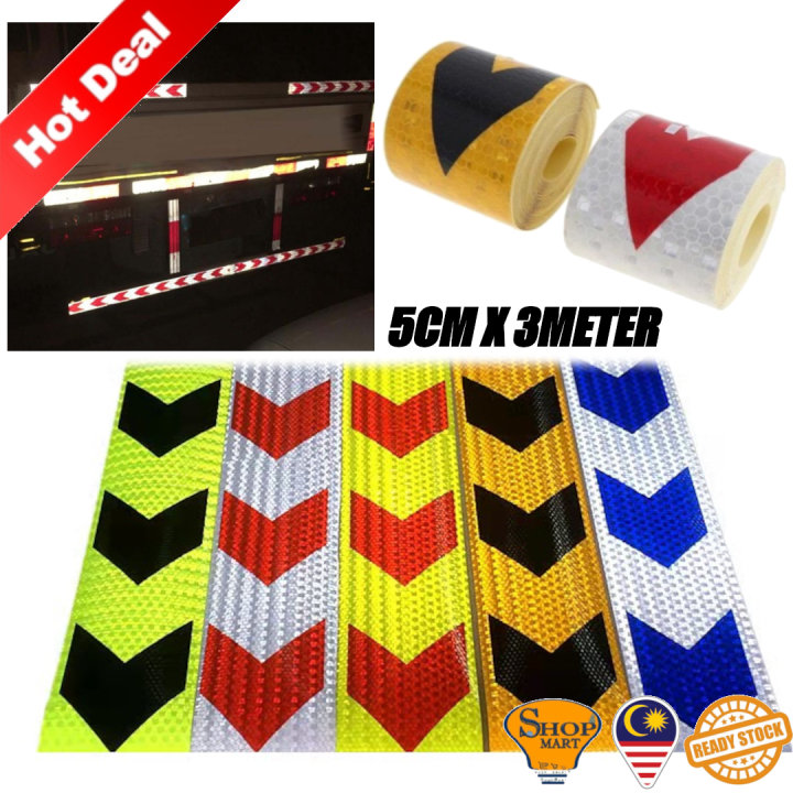3meter Car Reflective Sticker Arrow Direction Warning Emergency ...