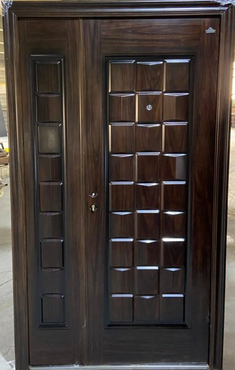 pintu utama rumah baja mother son tipe model daun besar kecil motif ...