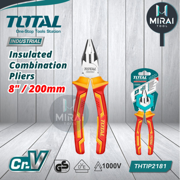 TOTAL THTIP2181 Insulated Combination Pliers 8" Industrial | Lazada