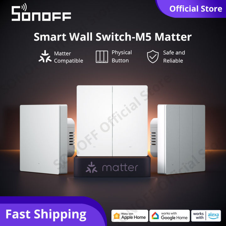 SONOFF M5 Matter 80/86 Type Smart Wall Switch WiFi Light Switch Push ...