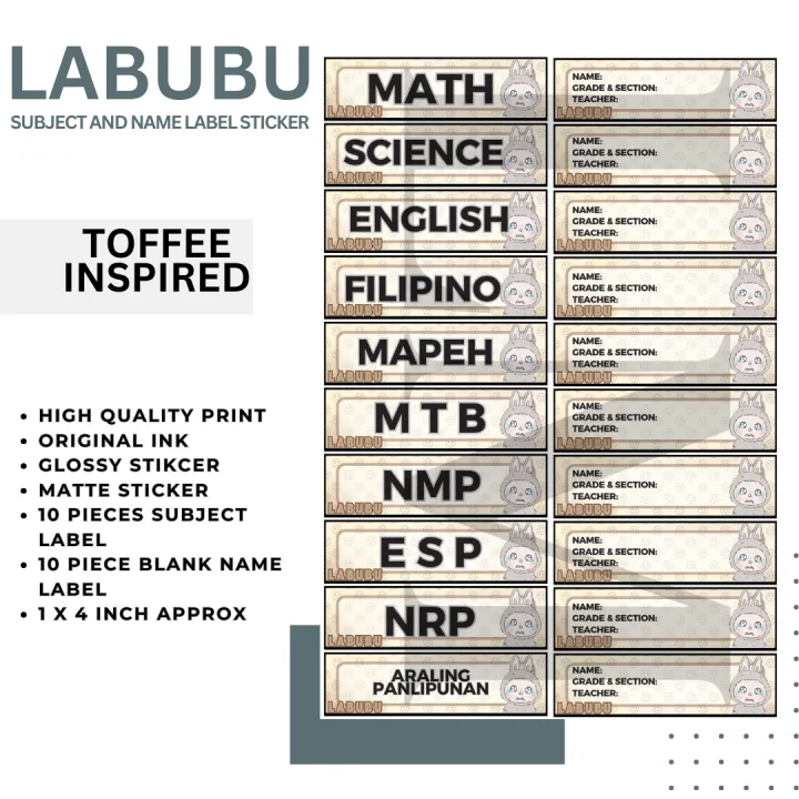 LUCSMART printsNcrafts POPMART inspired TOFEE THEME INSPIRED LABUBU ...