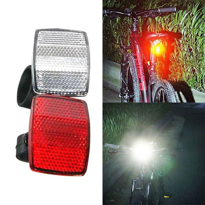 Radial Front Rear Road Bike MTB Reflective Lens Reflector Warning Light ...
