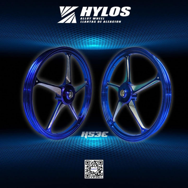 HYLOS 17s 5 SPOKES H53E/ H53D Malaysian CNC Mags Set CLICK/AEROX/SNIPER ...