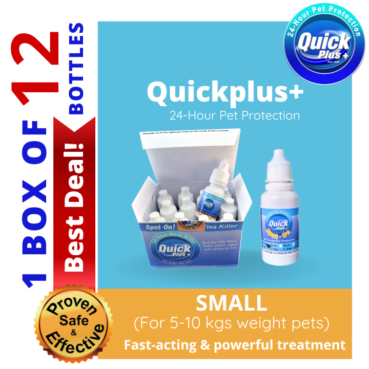 Quickplus Tick & Flea Solution spot-on box (12 bottles) | Lazada PH
