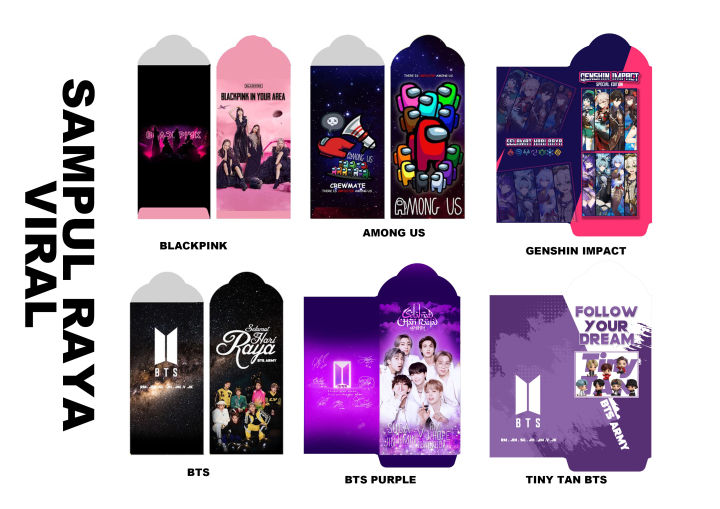 Sampul Duit Raya Viral Among US Blackpink BTS Genshin ReadyStock | Lazada