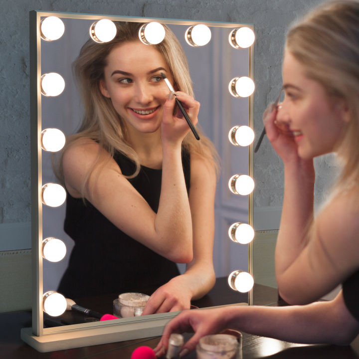 Azalea Makeup Table Hollywood Style LED Vanity Mirror Lights Kit With ...