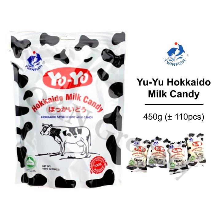TwinFish Yu-Yu / Yo-Yo Hokkaido Milk Candy 450g (± 110pcs) | Lazada