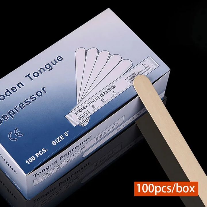 Ardour Disposable Tongue Depressor 100pcs Wooden Sterilization Hair ...