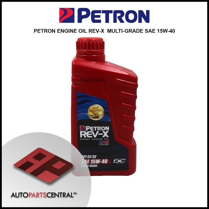 Petron Engine Oil Rev-X Multi-Grade Sae 15W-40 Liter | Lazada PH