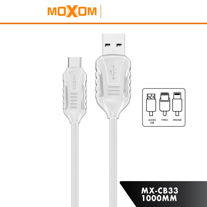 Moxom MX-CB33 MicroUSB / Lightning / Type-C 2.4A Fast Charging Beetle Data Cable | Lazada