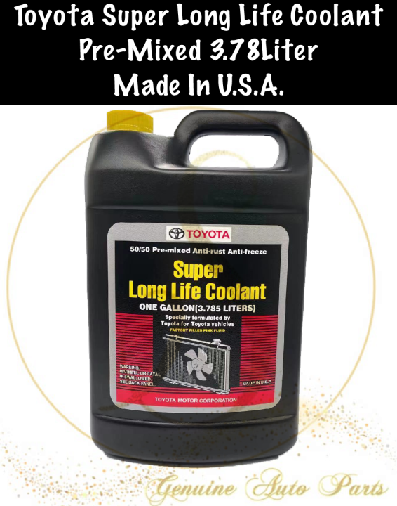 ( 100% ORIGINAL ) TOYOTA COOLANT SUPER LONG LIFE COOLANT PRE MIXED 3.78 ...