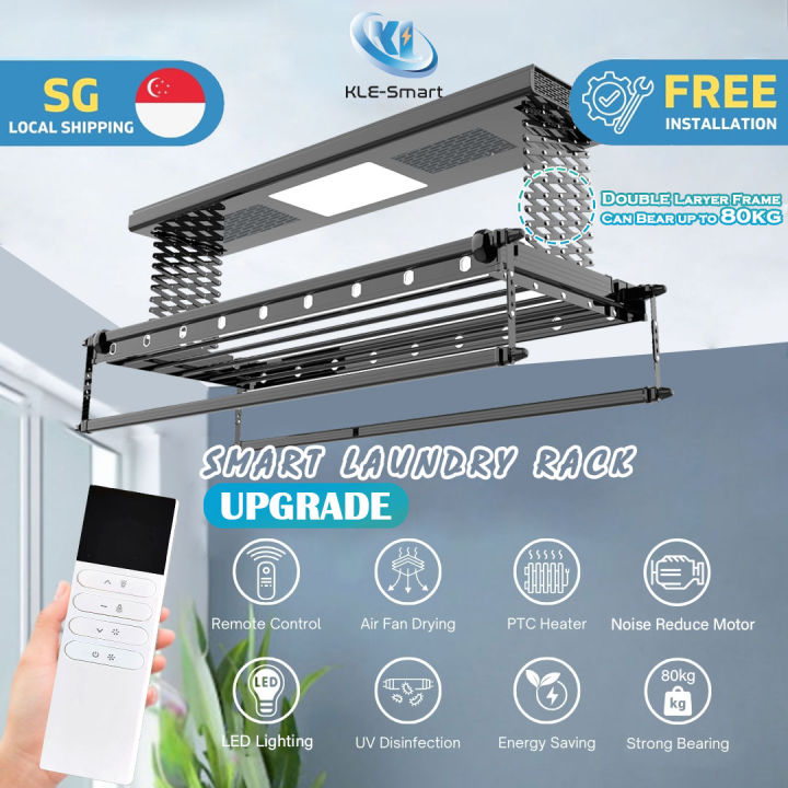 【Local Stock + FREE INSTALLATION】Upgrade Automated Laundry Rack dryer ...