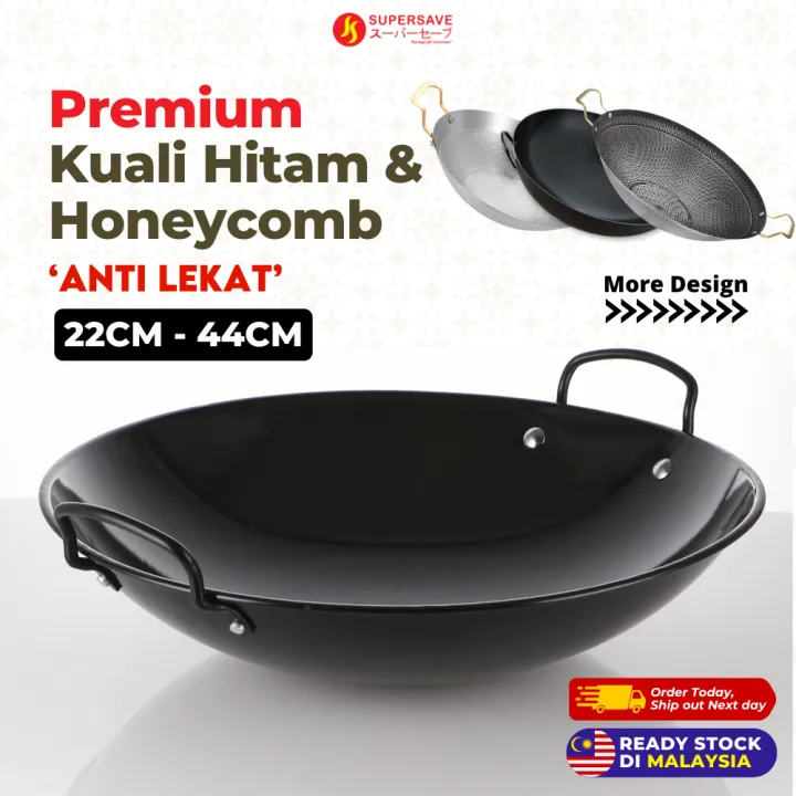 SUPERSAVE Wok Kuali Stainless Steel Pan Non-stick Pan Double Handle ...