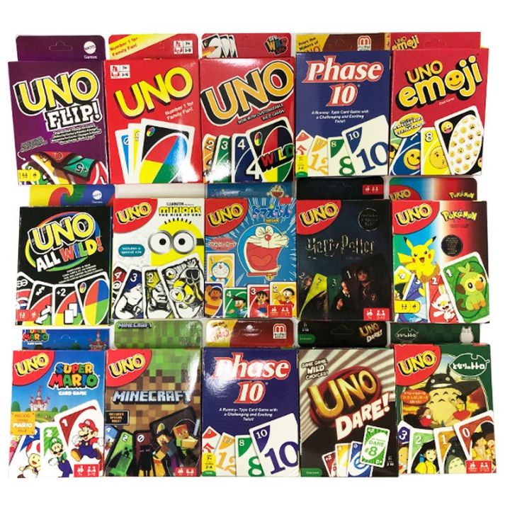 การ์ดเกมกระดาน UNO Solitaire UNO Card Pokémon Mario Version แบบหนา ...