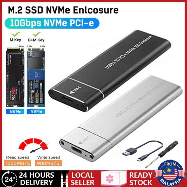 M2 NVMe Case M2 NVME SSD Enclosure External M2 USB 3.1 Type C 10Gbps ...