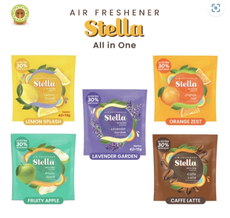 Stella All In One Air Freshener /Pengharum Ruangan/mobil 42G+13gr ...