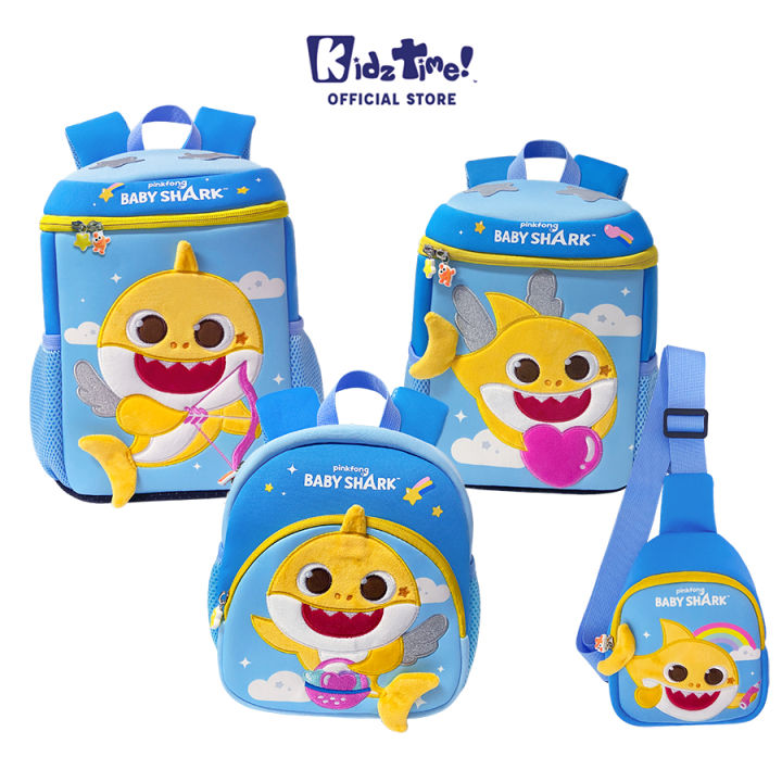 Kidztime Kids Children Baby Shark Design Barrel Backpack Preschool ...