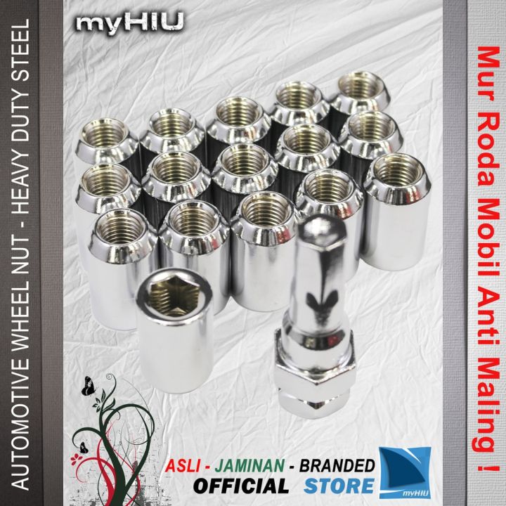 Mur Baut Roda Balap Hex 12 x 1.25 mm Isi 16 pcs + Kunci / Racing Zeneca ...