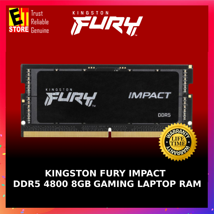 KINGSTON MEMORY FURY IMPACT DDR5 4800MHZ CL38 /5600MHZ CL40 8GB /16GB /32GB GAMING LAPTOP RAM ...