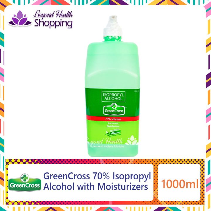 GreenCross 70% Isopropyl Alcohol with Moisturizers 1000ml (1 Liter ...