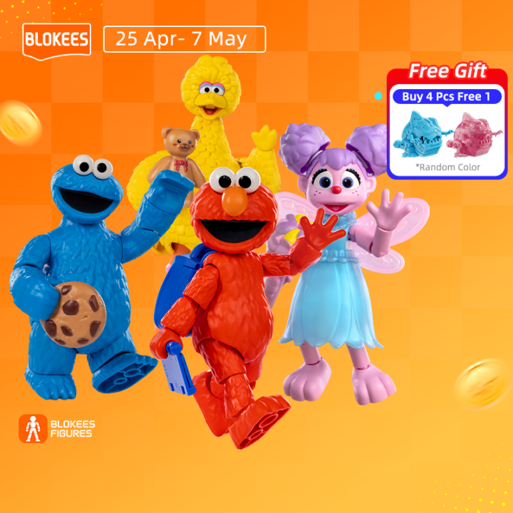[NEW] Blokees Figures Model kits Sesame Street Friends Elmo Cookie ...