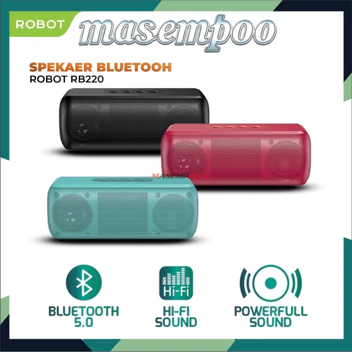 Robot RB220 Speaker Bluetooth Portable Wireless Super Bass Mini Stereo ...
