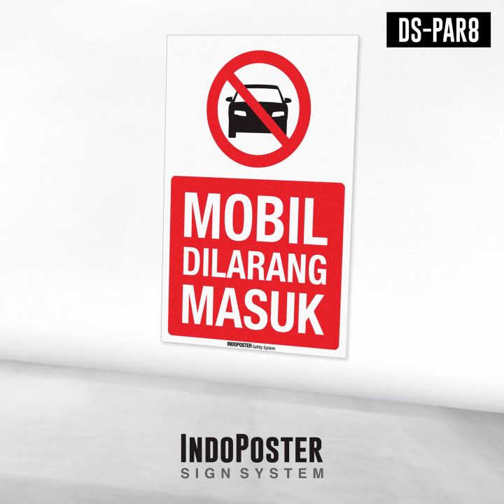 Stiker Sign Rambu Mobil Dilarang Masuk | Lazada Indonesia