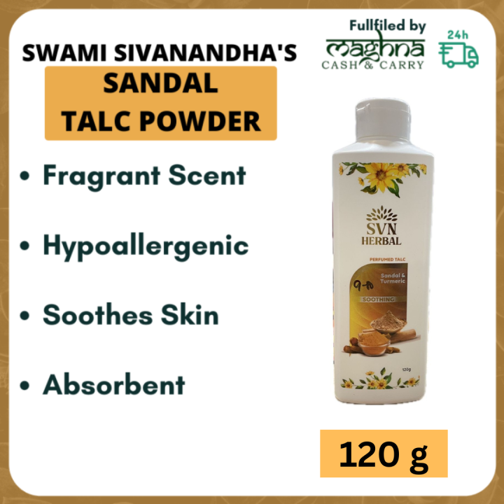 Swami Sivanandha's Sandal Talcum Powder (Bedak Talkum)- 1 Bottle (120 g ...