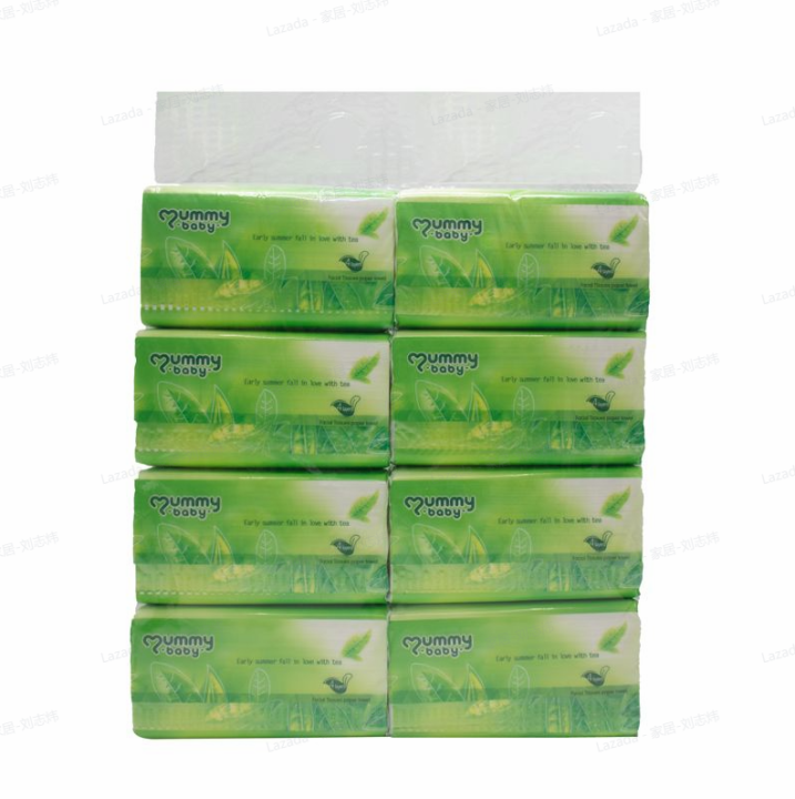 High-quality 8 packets of tissue toilet paper organic green tea facial ...