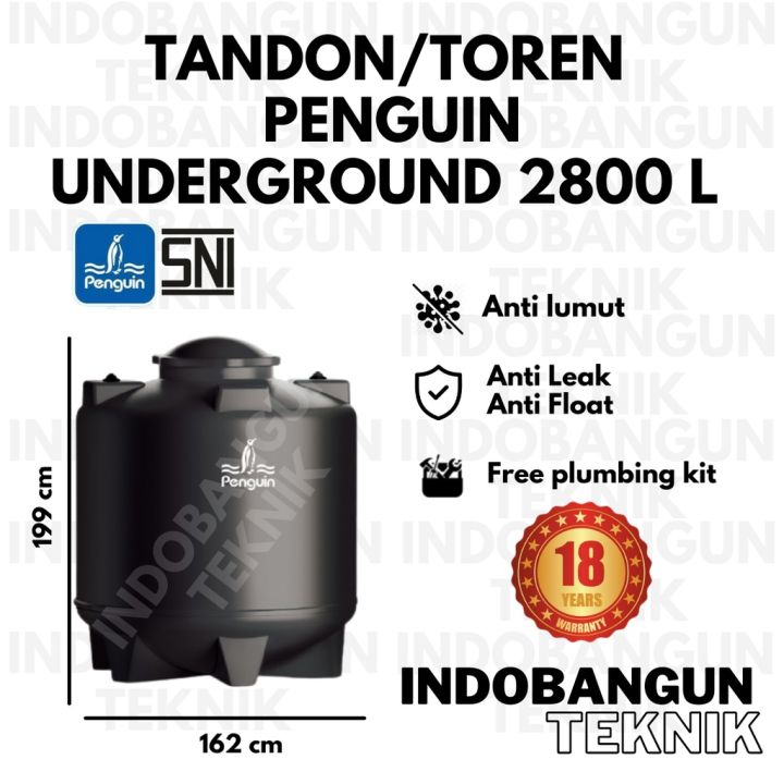 Toren Air Tangki Air Tandon Air Pendam Tanam Underground Penguin TQ300 ...