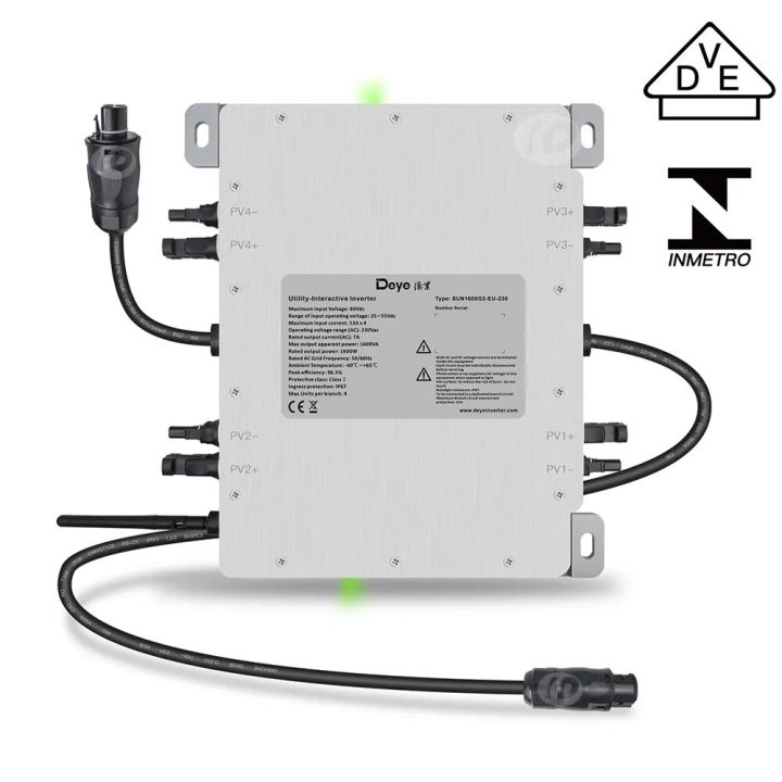100% original Deye 4 MPPT 1600W Solar Micro Inverter 20-60VDC To 184 ...