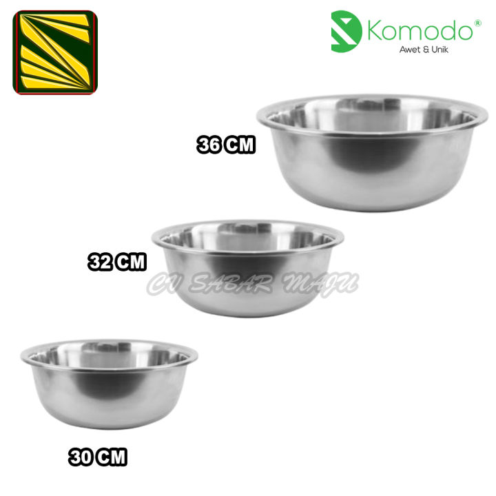 Komodo Baskom Tinggi / Baskom Stainless 30, 32, 36 cm | Lazada Indonesia