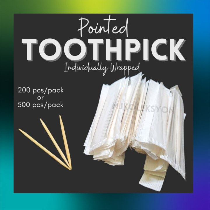 Bamboo Toothpick Individually Wrapped 200pcs | Lazada PH