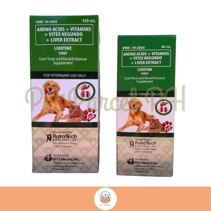 Livotine Syrup 60ml & 120ml (Liver Tonic and Renal Enhancer for Dogs ...
