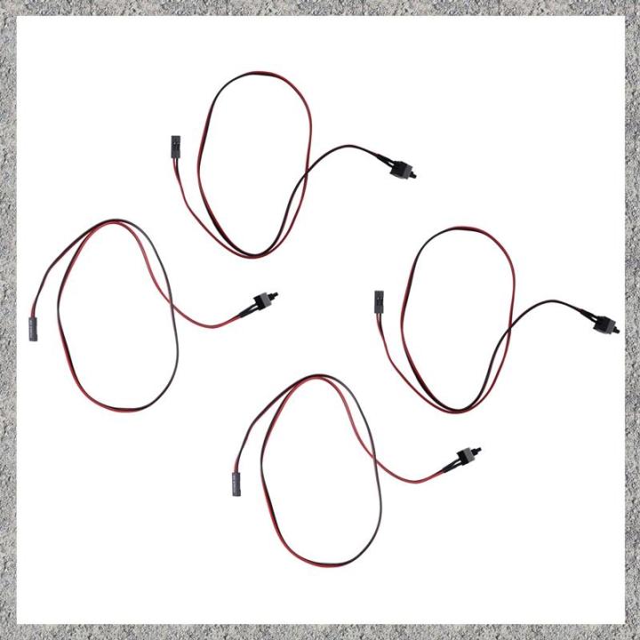(WIXN) 4 Pack 2 Pin SW PC Power Cable On/Off Push Button ATX Computer ...