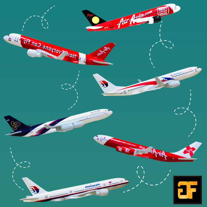 Aircraft Model Airplane Model Die-cast Metal with Stand/ Model Kapal ...