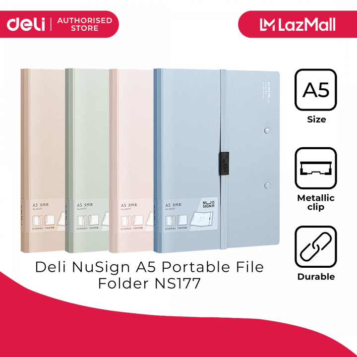 Deli NuSign A5 Portable File Folder NS177 [79NS177] | Lazada PH